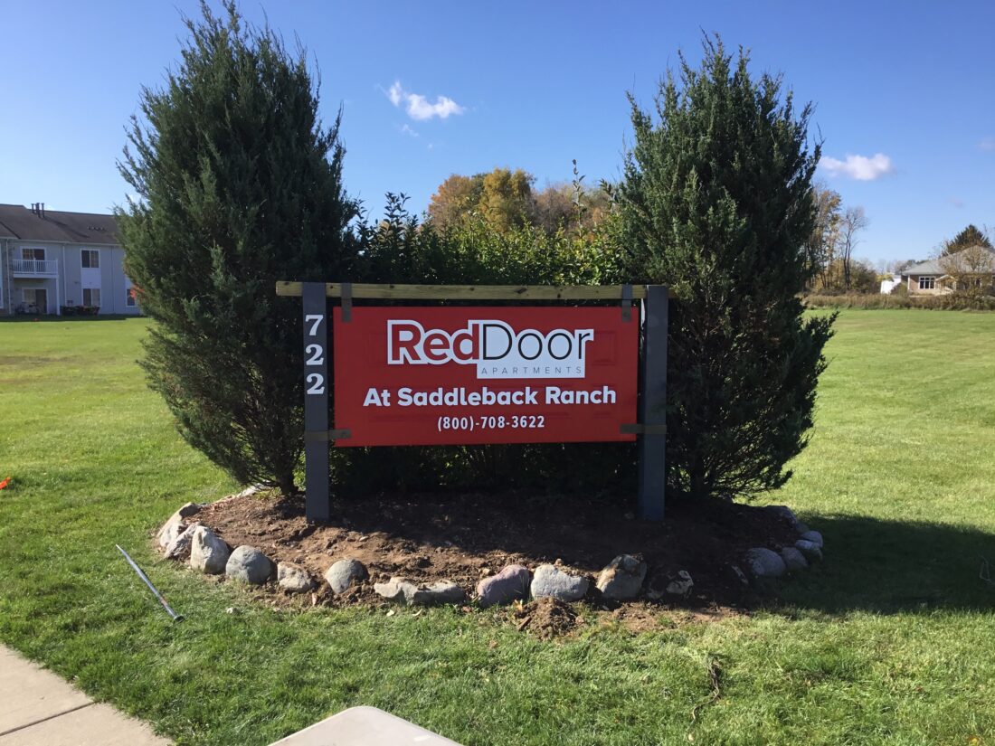 Red Door Apartments | Johnson Sign Company